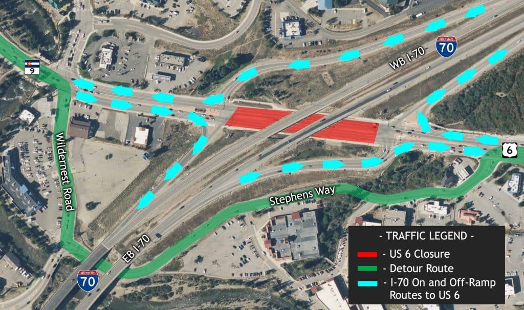 Closures approach for Blue River Parkway section near Exit 205 of I-70 ...